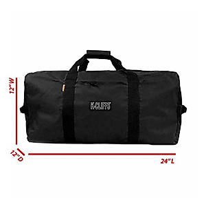 Heavy Duty Cargo Duffel Large Sport Gear Drum Set Equipment Hardware Travel Bag Rooftop Rack Bag (24" x 12" x 12", Black)