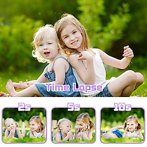 Anesky Kids Camera, Toy Camera for Kids Aged 3 4 5 6 7 8 9 10 11 12, 1080P HD Toddler Digital Video Camera, Children's Camera for Boys and Girls, Perfect Christmas & Birthday Gifts, 32GB Card - Purple