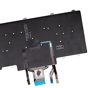 TLBTEK Backlight Keyboard Replacement with Pointer Compatible with Dell Education E5450 E5470 E5480 E7450 P40G E7470 E7480,Latitude 14 5480 5488 5490 5491 7480 7490 Series Laptop