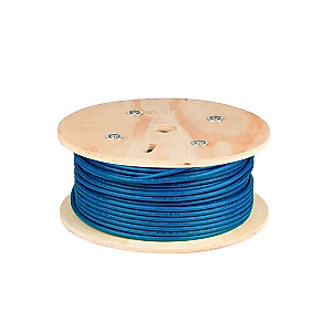 Monoprice Cat8 Network Cable - 2GHz, S/FTP Shielded, Solid, 40G, Bare Copper, for Ethernet Switch, Modem, Router, 22AWG 250 Feet, Blue - Entegrade Series