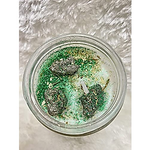 6 OZ Money & Abundance Intention Crystal Candle