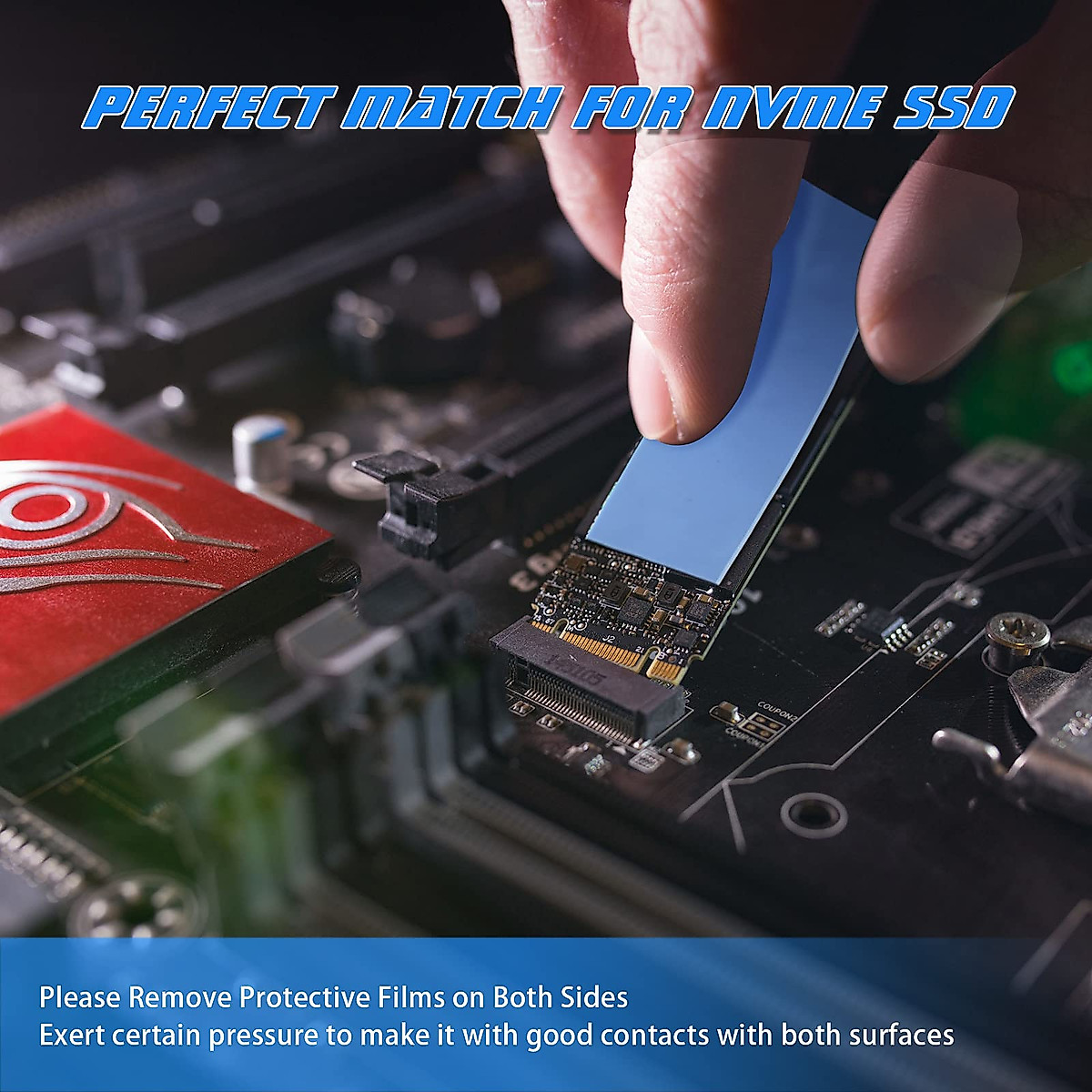 Outus 30 Pieces 2.6 x 0.8 Inch Silicone Thermal Pad Reusable Thermal Conductive Silicone Pad Each Thick for Gpu Heatsink CPU Chip Heat Conduction or LED Heat Conduction (Light Blue)