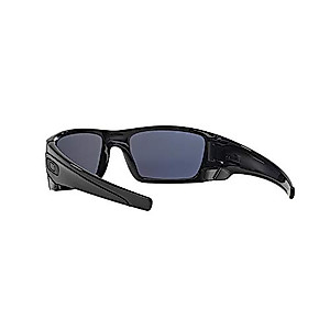 Oakley Men's OO9096 Fuel Cell Rectangular Sunglasses, Polished Black Ink/Emerald Iridium, 60 mm