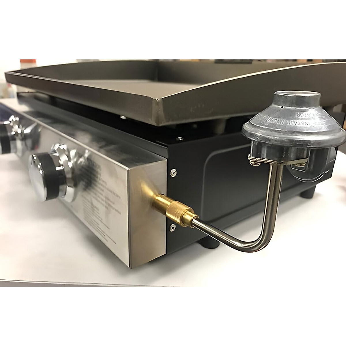 Outdoor Bazaar Griddle Regulator Replacement for Blackstone 17/22 Inch & Pit Boss/Pit BOSS Griddles, Brass & Zinc Alloy, 25000 BTU/hr, 11"W.C