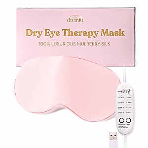 Heated Eye Mask for Dry Eye Relief - Stye Eye Treatment, Sinus Eyemask, Electric Eye Mask for Dry Eyes Moist Heat, Dry Eye Masks with Moist Heat Warming Compress Eye Mask - Warm Compress - Pink