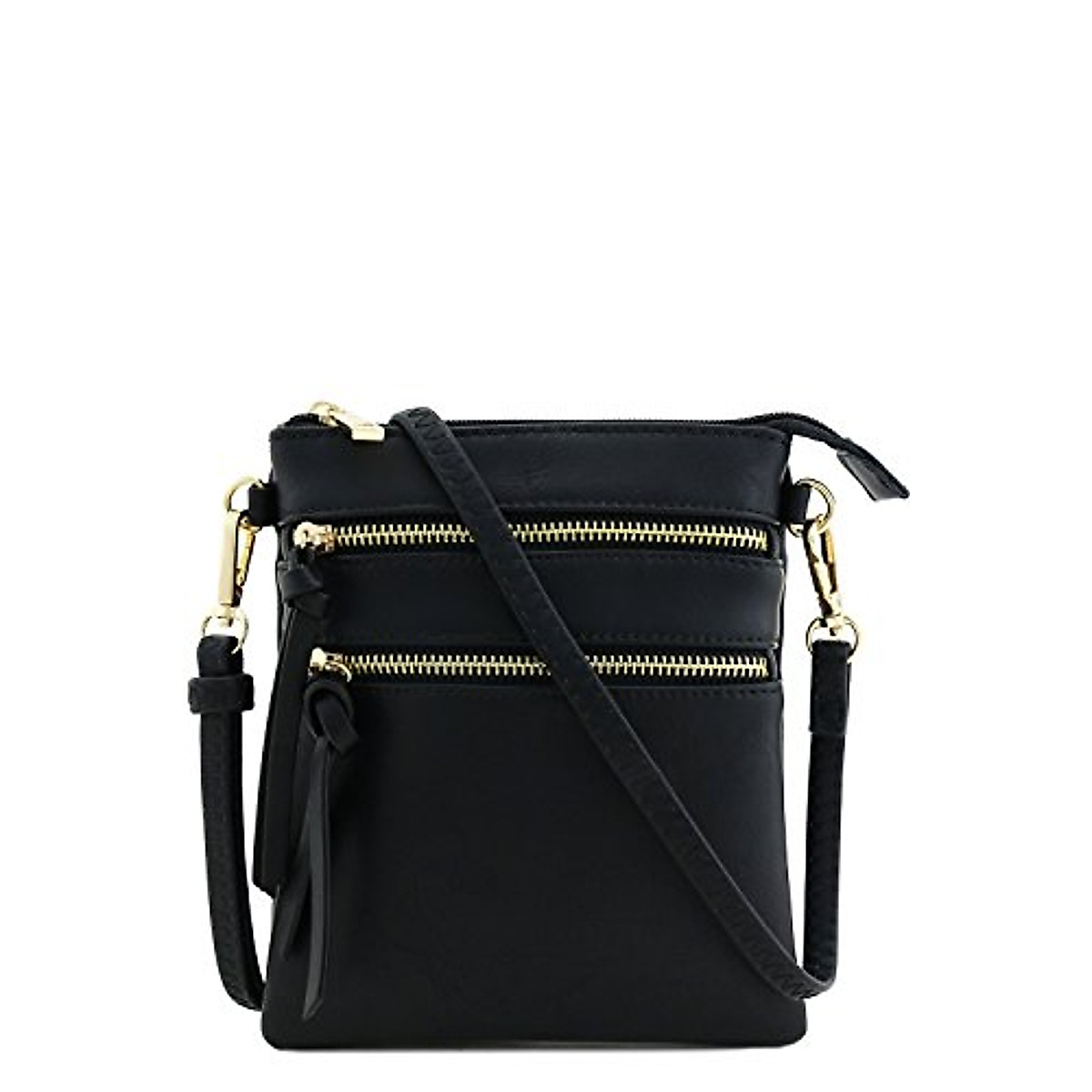 Isabelle Functional Multi Pocket Crossbody Bag (BLACK)