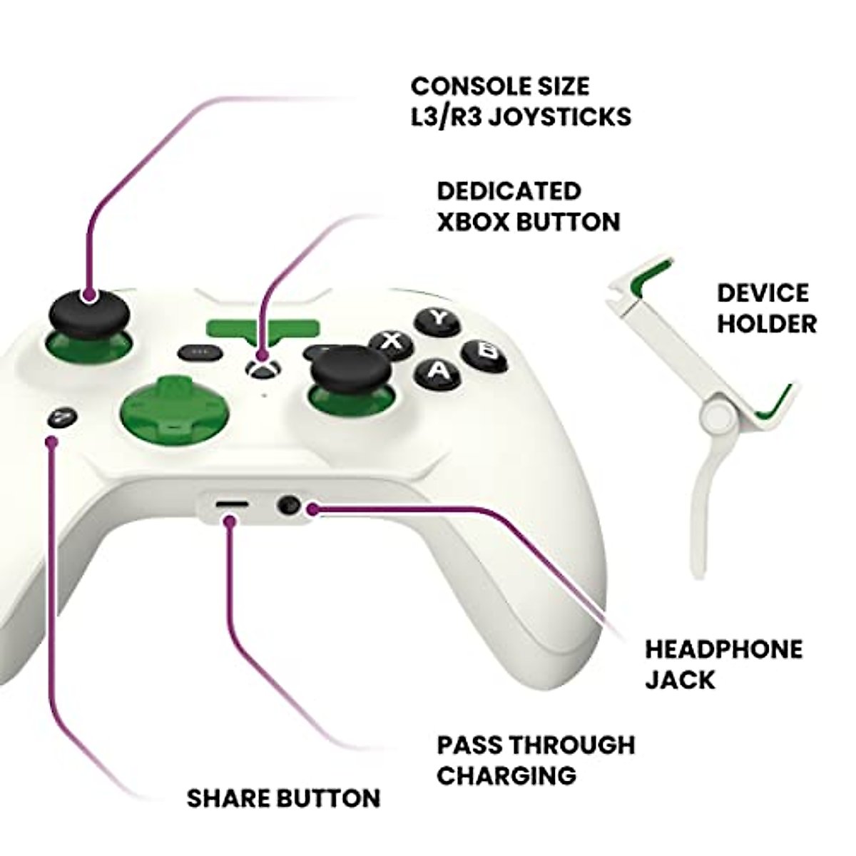 RiotPWR Mobile Cloud Gaming Controller for iOS (Xbox Edition) – Mobile Console Gaming on your iPhone - Play COD Mobile, Apple Arcade + more [1 Month Xbox Game Pass Ultimate Included]