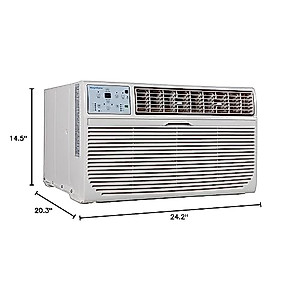 Keystone 10,000 BTU 230V Wall Mounted Air Conditioner & Heater with Dehumidifier Function - Quiet Wall AC & Heater Combo with Remote Control for Small & Medium Sized Rooms up to 450 Sq.Ft.