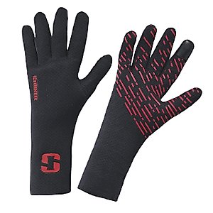 Striker Unisex Stealth Waterproof Breathable Outdoor Fishing Gloves with Extended Cuff & Tech Touch Index Finger Tip, Black, Large