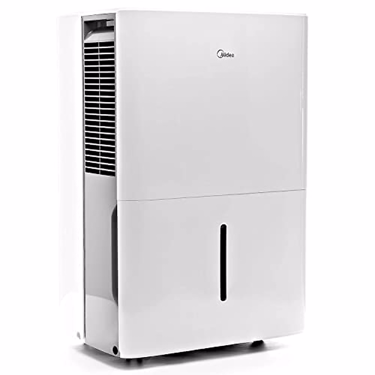 Midea 50 Pint SMART Dehumidifier With Pump - For Rooms up to 4,500 Sq. Ft. - Ideal For Basements, Large & Medium Sized Rooms, Energy Star Certified (White)