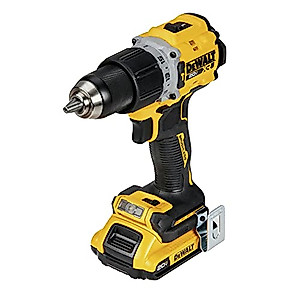 DEWALT 20V MAX* XR® Brushless Cordless 1/2 in. Hammer Drill/Driver Kit (DCD805D2), Yellow