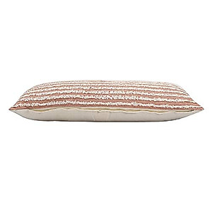 LR Home Wispy Ways Lumbar Throw Pillow, 14" x 36", Dusty Pink/Cream