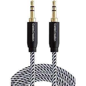 CableCreation Aux Cable(6Ft/1.8M),3.5mm Audio Cable Male to Male,1/8 inch Auxiliary Stereo Jack,Aux Cord for Headphone, Phone, Car, Speaker and More(with Aux Port)