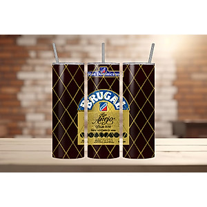 Generic Dominican Rum Tumbler, 20oz Stainless Steel with Lid and Straw, Vacuum Insulated, Double Wall. Glass for dad, friend, boyfriend. Birthday gift., Large