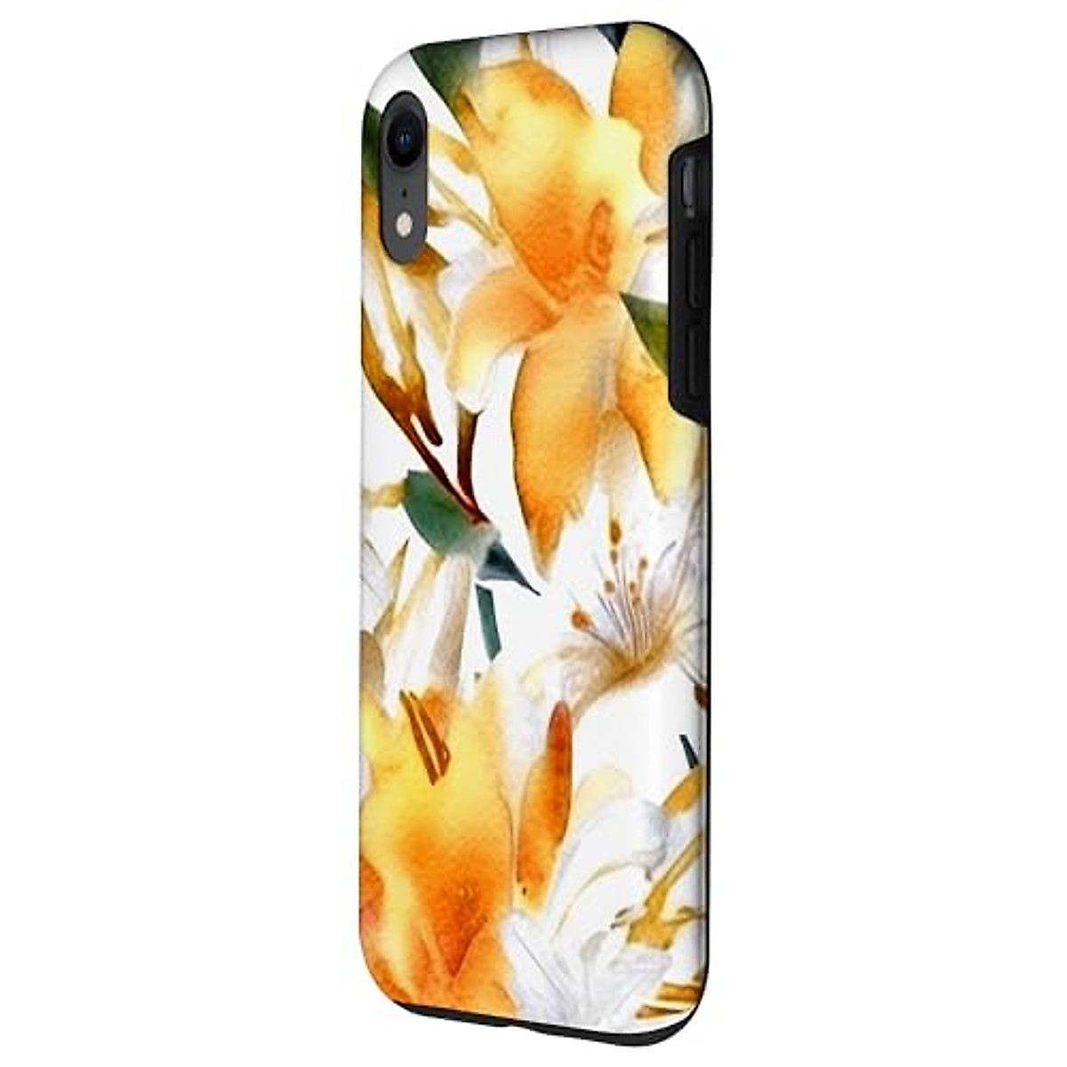 iPhone XR Yellow Watercolor Floral Flower N7 Case