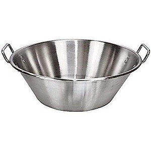 Cazo Grande Para Carnitas Extra Large 19" inch Stainless Steel Heavy Duty Acero Inoxidable Wok comal Fry