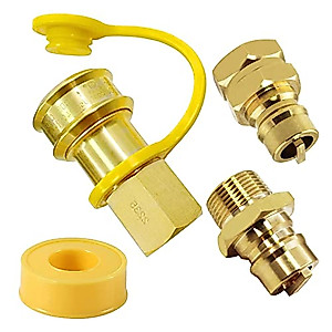 MENSI 3/4" Female and Male Solid Brass Dual Fuel Generator Natural Propane Hose Quick Connect Disconnect Fittings Convert for Pipe Natural Gas Supply for Generators 4PCS