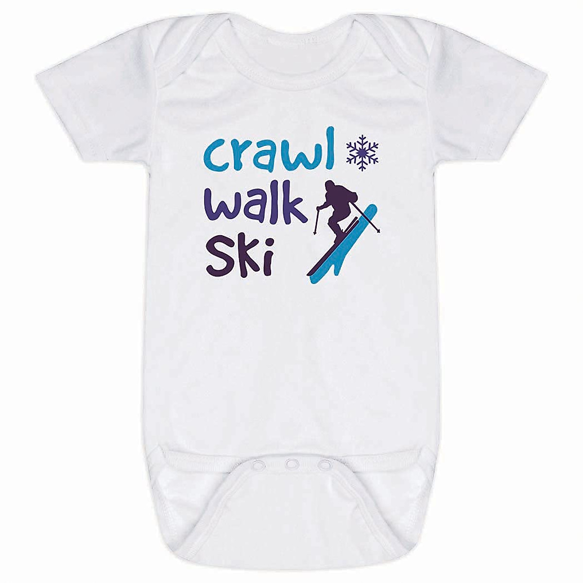 Skiing Baby & Infant One Piece | Crawl Walk Ski | Bodysuit Newborn
