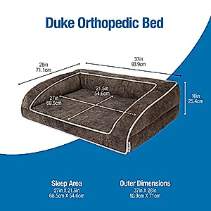 Petmate La-Z-Boy Duke Orthopedic Sofa Dog Bed, Mocha, 37" x 28"