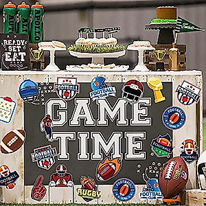 Winnwing 41 Pcs Football Cutouts Bulletin Board Decorations Set Rugby Touchdown Accents Paper Cut-Outs with Glue Point Dots School Classroom Wall Decor for Sports Game Day Party Supplies