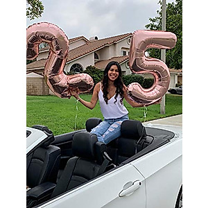 Tellpet Rose Gold Number 25 Balloon, 40 Inch