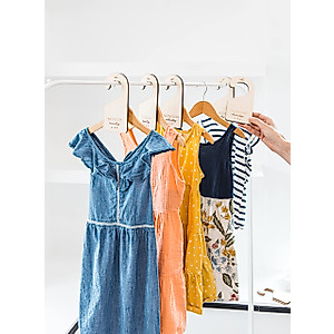 White Loft Weekly Clothes Organizer for Kids Closet, School Uniform and Kids Closet Organizer – Durable Birch Dividers by Days of The Week Mon to Fri – Timeless Design for Any Kids Decor (Set of 5)…