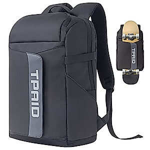 TPAID Skateboard Backpacks With Adjustable Shoulder Strap for Boys and Girls, Street Trend Skate Carry Bags
