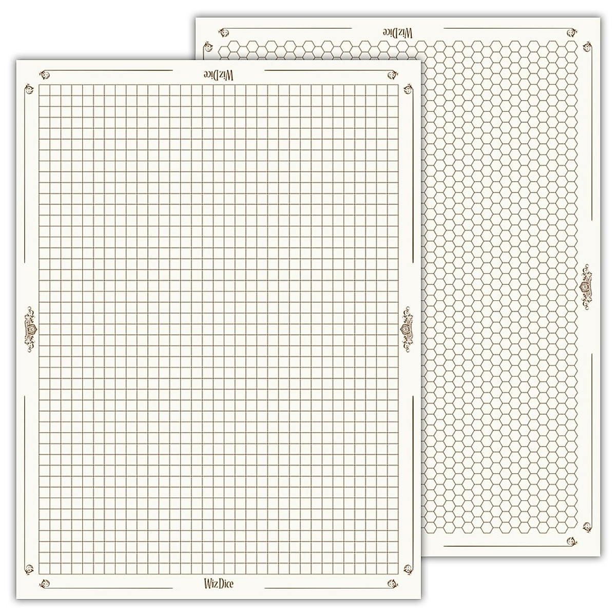 48" x 36" Reversible Vinyl Gaming Mat | Role Playing Games Grand Campaigner | 1” Squares & Hexes for Tabletop RPG Gaming Miniatures