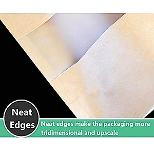 Kraft Paper Bags With Frosted Window And Zip Lock Decorative Heavy Duty Heat Seal Recycled Resealable Mylar Stand Up Pouches Bags Sealable For DIY Food Snack Cookies Candy Coffee Popcorn (6x9+3.2inch)