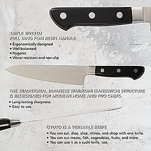 Syosaku Japanese Chef Knife Premium Molybdenum Stainless Steel, Gyuto 9.5-inch (240mm)