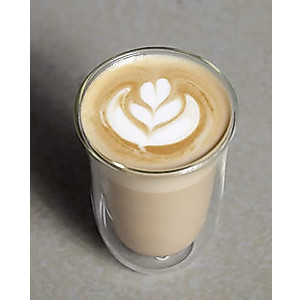 De'Longhi Fancy Collection Double Walled Thermo Espresso, Cappuccino and Latte Macchiato Glasses, (Set of 6), Clear