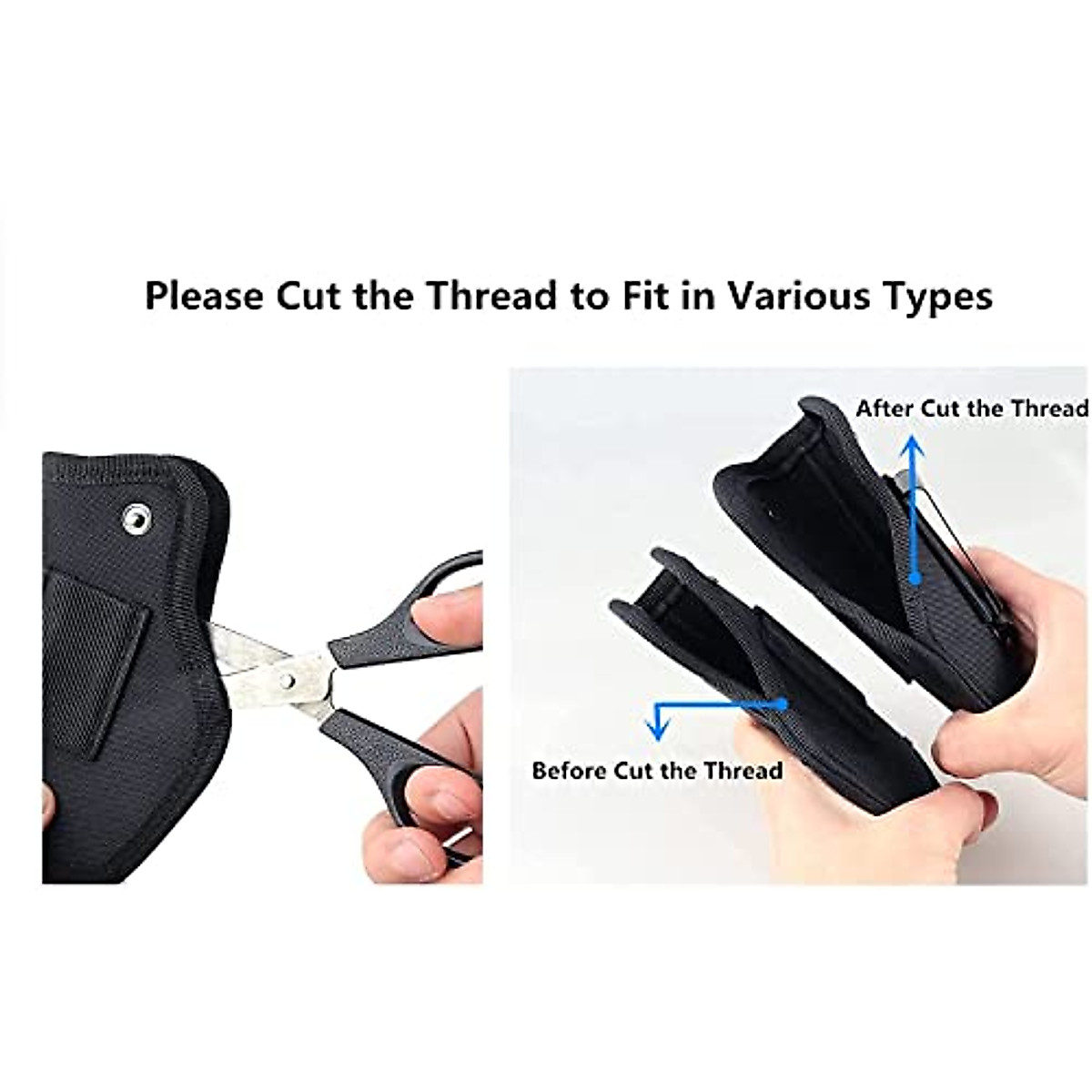 Vacod Universal Gun Holster for Concealed Carry Inside or Outside The Waistband Pistols Holsters for Right and Left Hand Draw Holster for Men/Women Fits Subcompact and Compact Handguns,Black (1)