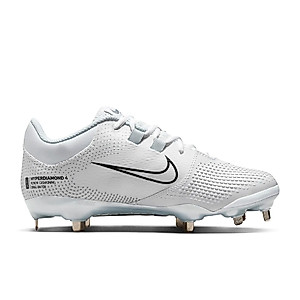 Nike Hyperdiamond 4 Pro Metal Softball Cleats White | Black Size 8.5 Medium