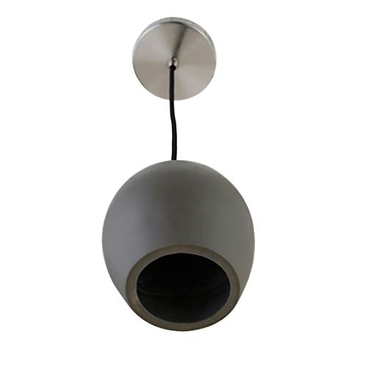 Amazon Basics Poly Globe Pendant Light - 6" x 6" x 30", Brushed Nickel