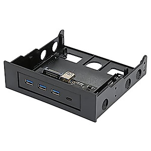 Shanrya USB Front Panel Adapter, 3.5in 5.25in USB1.1 USB2.0 Hot Swap PC Expansion Board Internal USB Hub for Home for School for Office