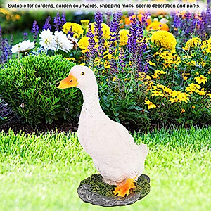 Pbzydu Garden Decoration Synthetic Resin Animal Ornament, Non-Toxic and Safe Duck Statue, Flexible Simulation for Shopping Mall Park Decoration Courtyard Bay Kids Toys
