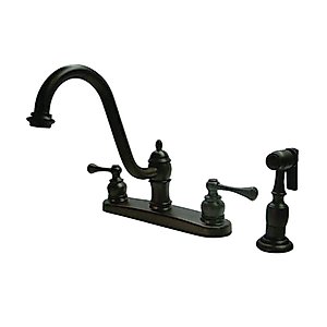 Kingston Brass KB3115BLBS 8" Centerset Kitchen Faucet, Oil Rubbed Bronze