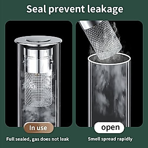 Stainless Steel Floor Drain Filter,Bathroom Sink Stopper Hair Catcher with Removable Stainless Steel Filter Basket Hair Catcher,Isolate Odor Pop Up Sink Drain Filter（2Pcs）