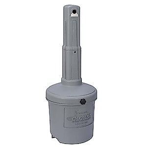 Global Industrial Gray Outdoor Ashtray, 5 Gallon