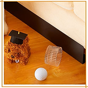 Treela 12 Pcs Under Couch Blocker Black Couch Blocker for Pets Bumper for Under Furniture Baffle Board with Adjustable Guard to Stop Going Under Sofa Couch Easy Install(20 Pcs,3.2 Inch)