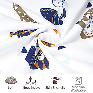 PHF Soft Mini Crib Sheet Set, 2 Pack Silky Comfy Pack N Play Sheets for Boys Girls, Universal Fit for Pack N Play, Playard and Mini Crib Mattresses, Woodland