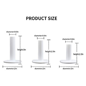 Scott Edward Golf Practice Rubber Tee for Practice Mat, 3 Pieces Different Sizes Packed, 75mm, 65mm, 54mm (White)