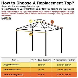 Yescom 8'x8' UV30+ Gazebo Canopy Replacement Top Cover Red for Dual Tier Outdoor Patio Garden Tent Y0018T02