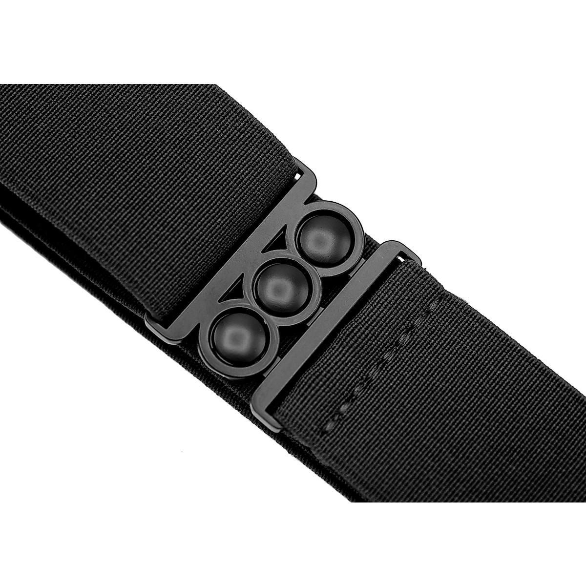 ONE-BELT No Show Invisible Elastic Belts for Women | Non Slip | Fits waist upto 50 Inch (Matte Black - BLACK)