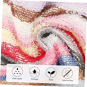 Cabilock 10pcs Baby Washcloths Natural Cotton Dish Towels Reusable Square Cleaning Cloths Absorbent Soft Hand Towels for Kitchen Bathroom 30X30CM (Random Color)