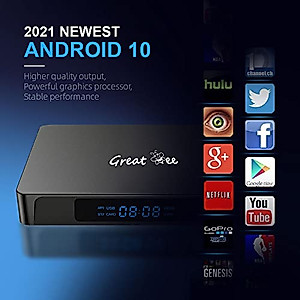 Great Bee One Year Android 10 Arabic 4K TV Box for IPTV with Google YouTube and Chromecast