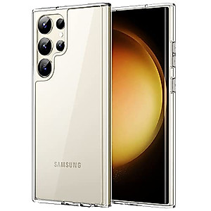 JETech Case for Samsung Galaxy S23 Ultra 5G 6.8-Inch, Non-Yellowing Shockproof Bumper Protective Phone Cover, Anti-Scratch Hard PC Back (Clear)