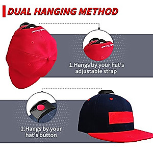 SUPERNIGHT 12 Pack Adhesive Hat Hooks for Wall, Hat Racks for Baseball Caps, Minimalist, No Drilling, Strong Hold Hat Hangers for Closet Door Wall (Black)