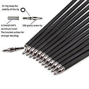 AMEYXGS 31 Inch Carbon Arrow Practice Hunting Arrow for Compound & Recurve Bow Hunting Shooting (Blue)