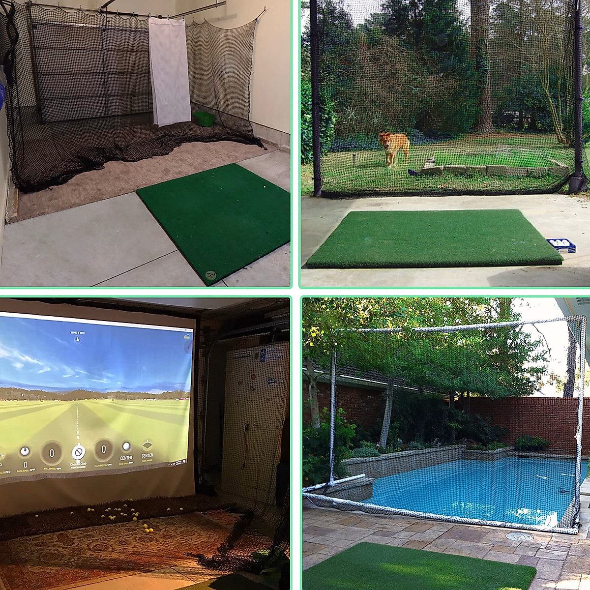 IUZEAI 10x10ft Golf Netting High Impact Golf Practice Net(NET ONLY), Golf Sports Netting Barrier Nets, Heavy Duty Nylon Netting Material Golf Hitting Nets(NET ONLY)